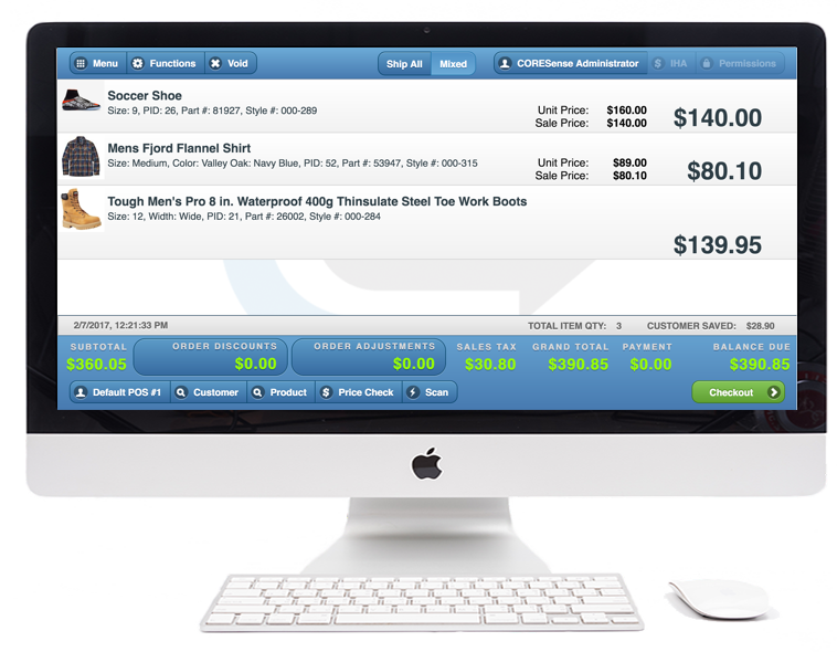 CORESense Connect Retail & Ecommerce Management ERP Solution>Home